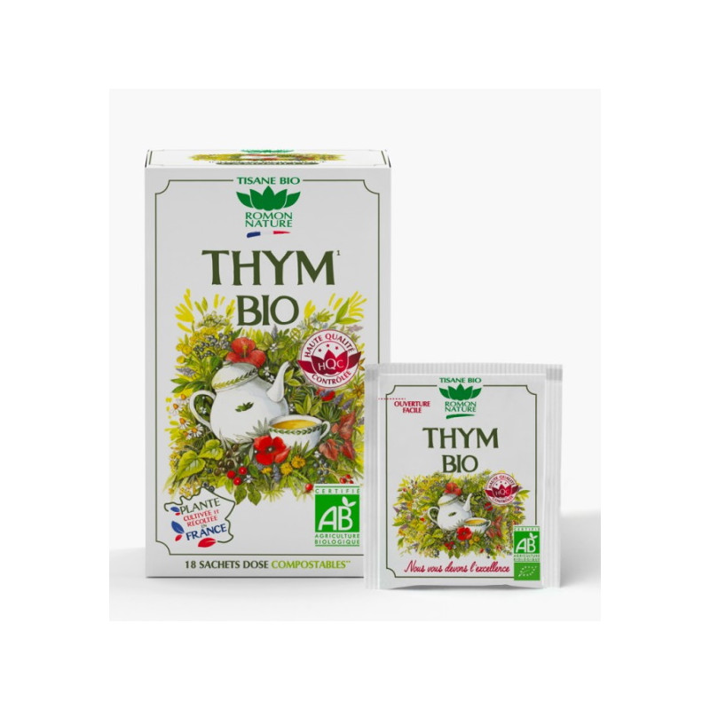 Romon Nature Tisane Thym Bio sachets 20 unités produit d'alimentation les copines bio immunité