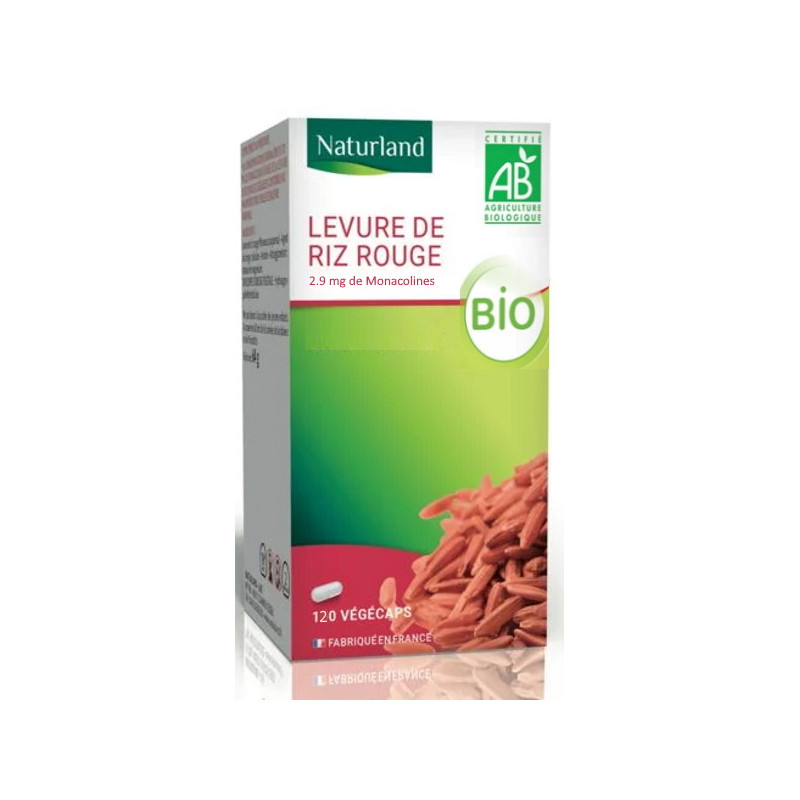 Naturland Levure de riz rouge bio 120 gélules végétales complément ...